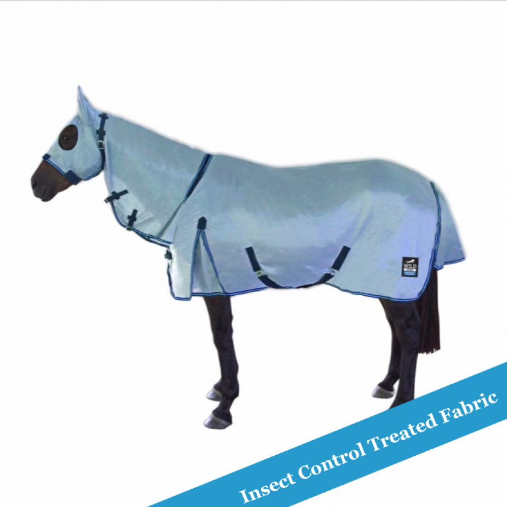 Horse Rug - Super Strength Mesh Rug with attached Hood - WILD Horse